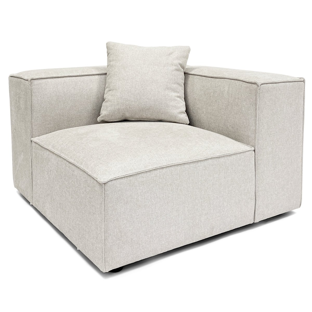 Hailey - Zitelement voor modulaire bank, hoekmodule in beige L: 100 X ...